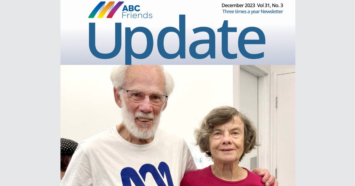 Update magazine - thank you - ABC Friends