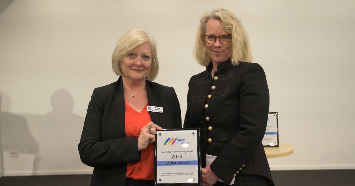Laura Tingle adds award to her credentialed career - ABC Friends