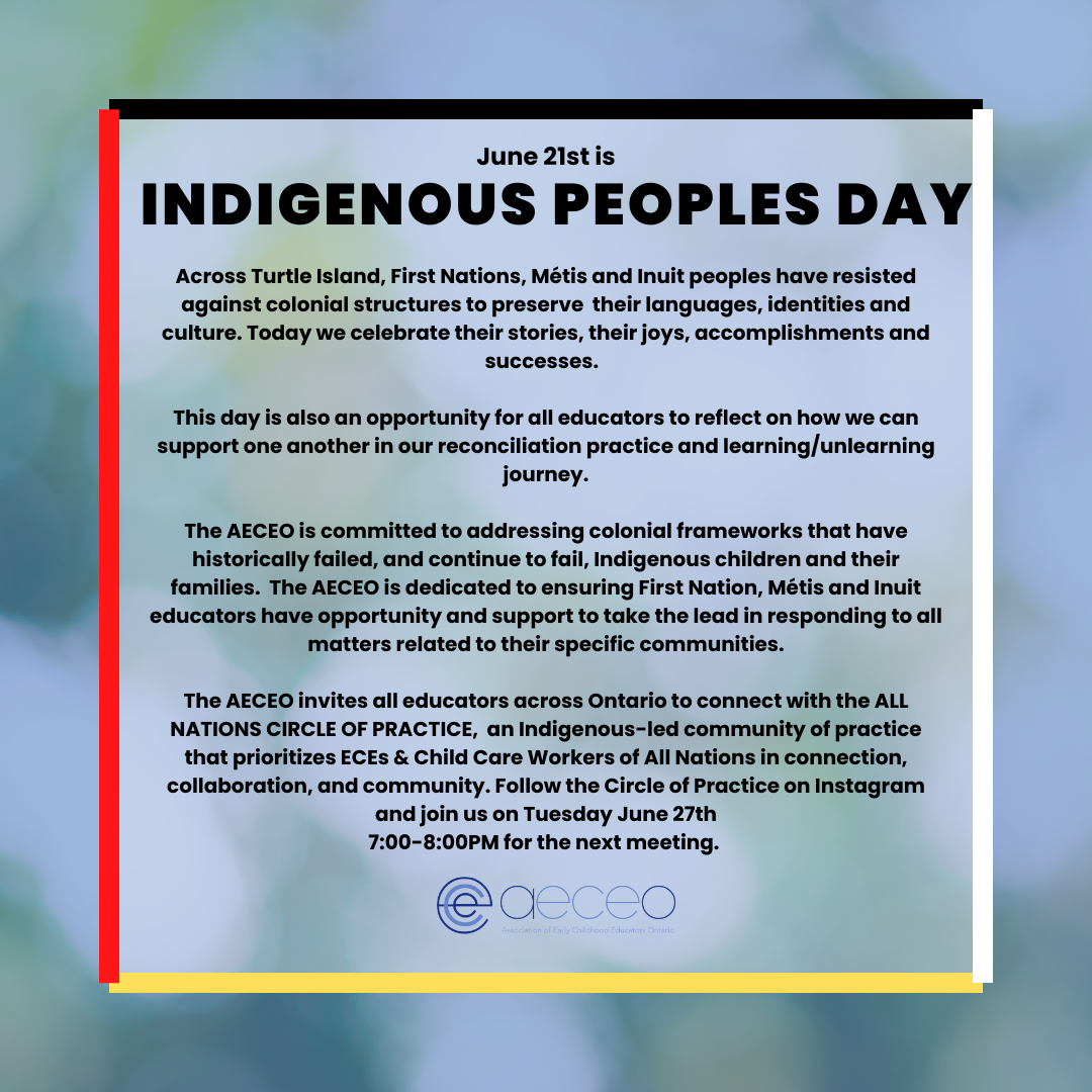 What's New - Association of Early Childhood Educators Ontario