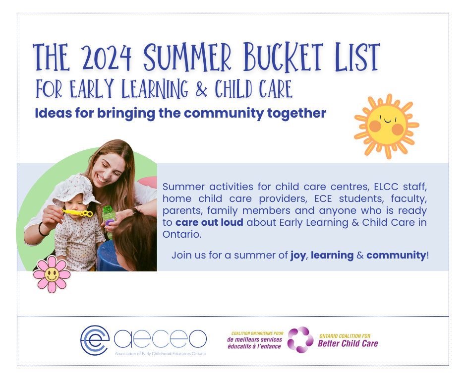 The 2024 Summer Bucket List - Association of Early Childhood Educators ...