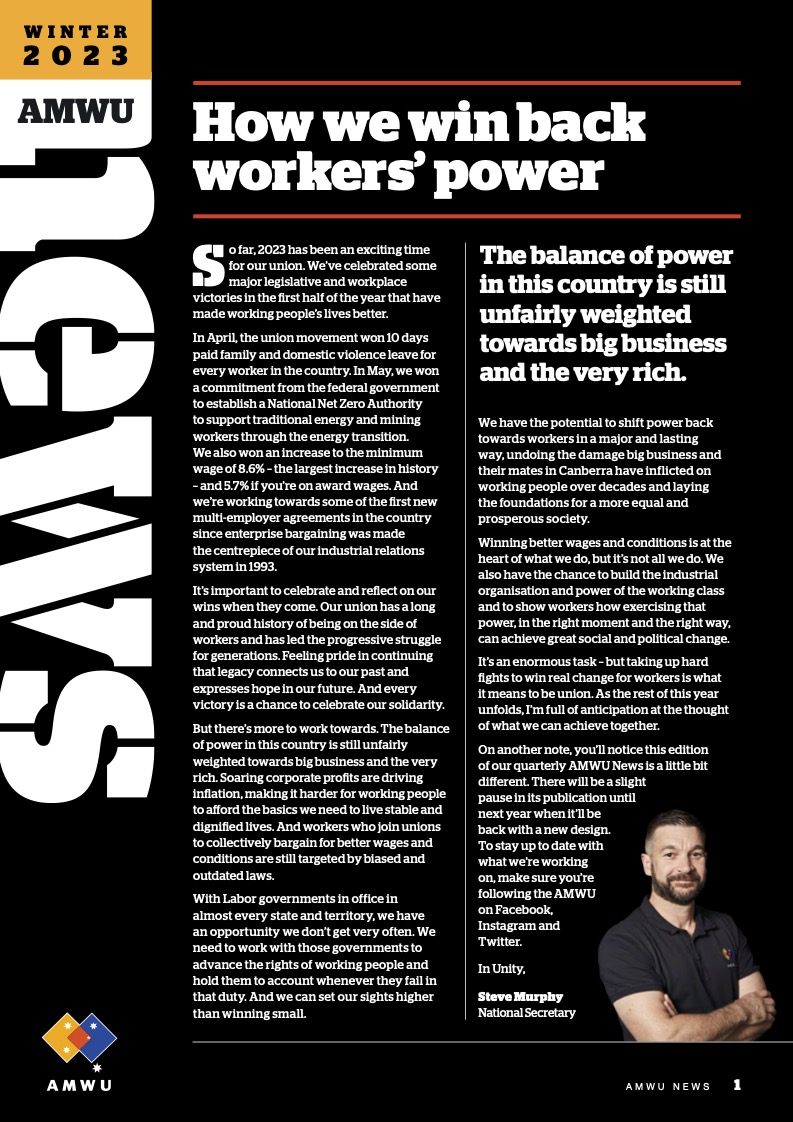 AMWU Journal - Australian Manufacturing Workers' Union - AMWU