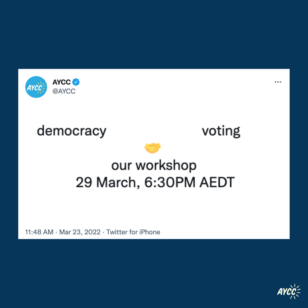 Workshop: Voting & Democracy - AYCC