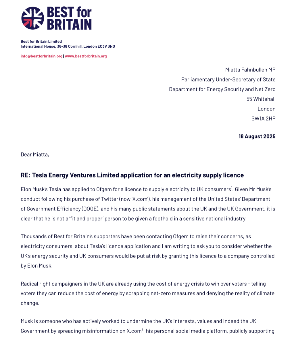 Update 22nd August: More than 18,000 letters sent to Ofgem - Best for ...