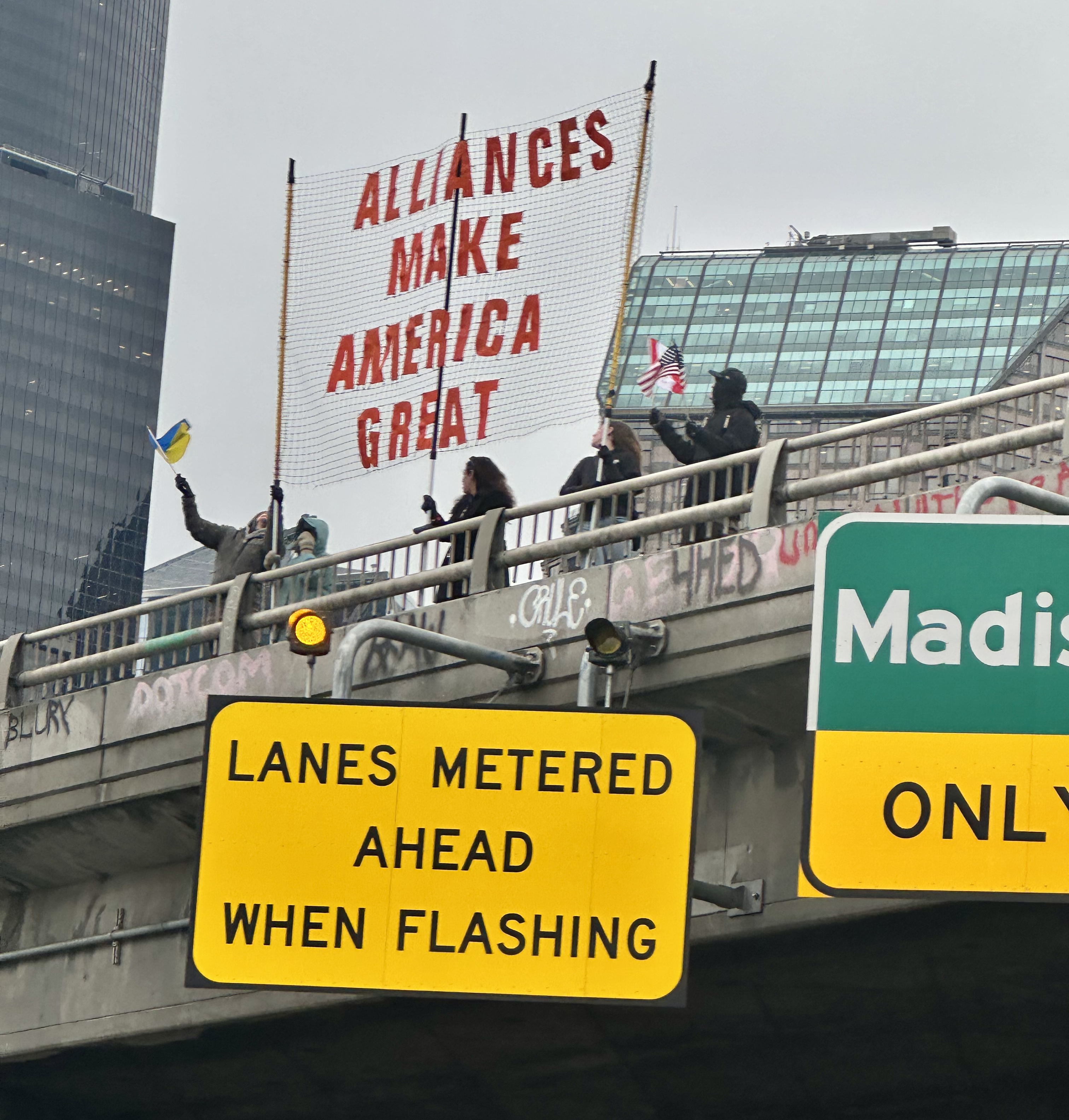 Yesler & I-5 Overpass Banner Team