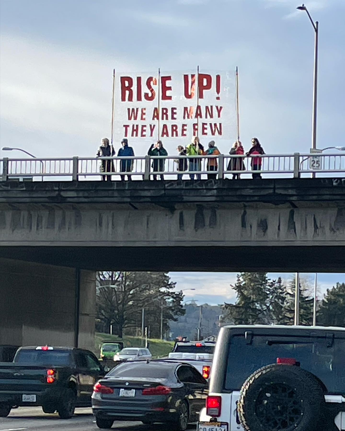 Giant Freeway Overpass Banner Workshop - Backbone Campaign