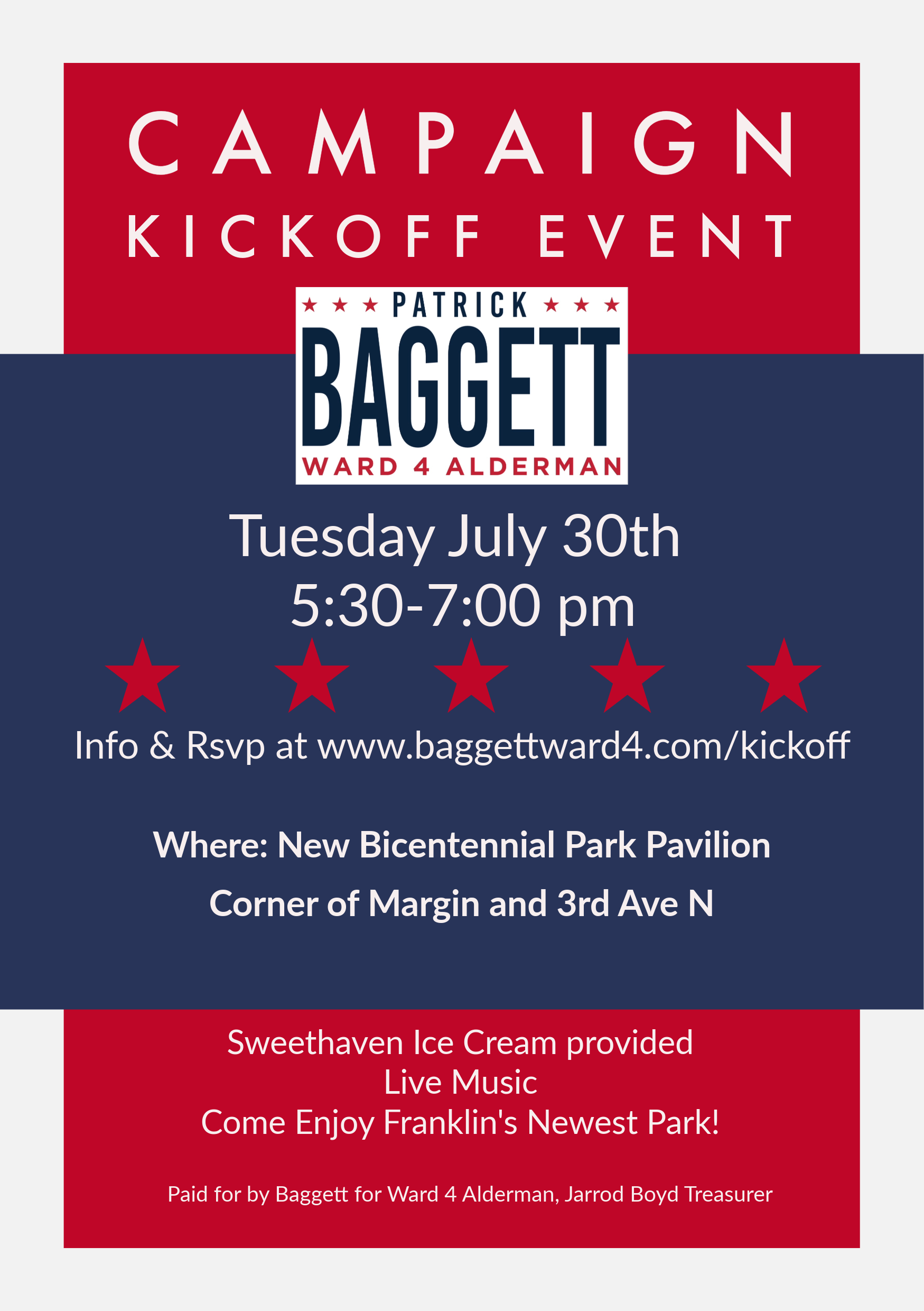 Kickoff Event - Patrick Baggett for Alderman