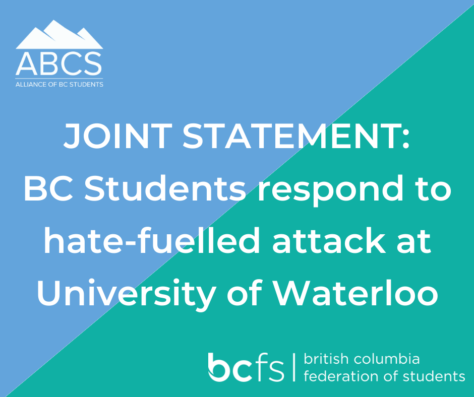 Joint Statement from the Alliance of BC Students and the BC Federation ...