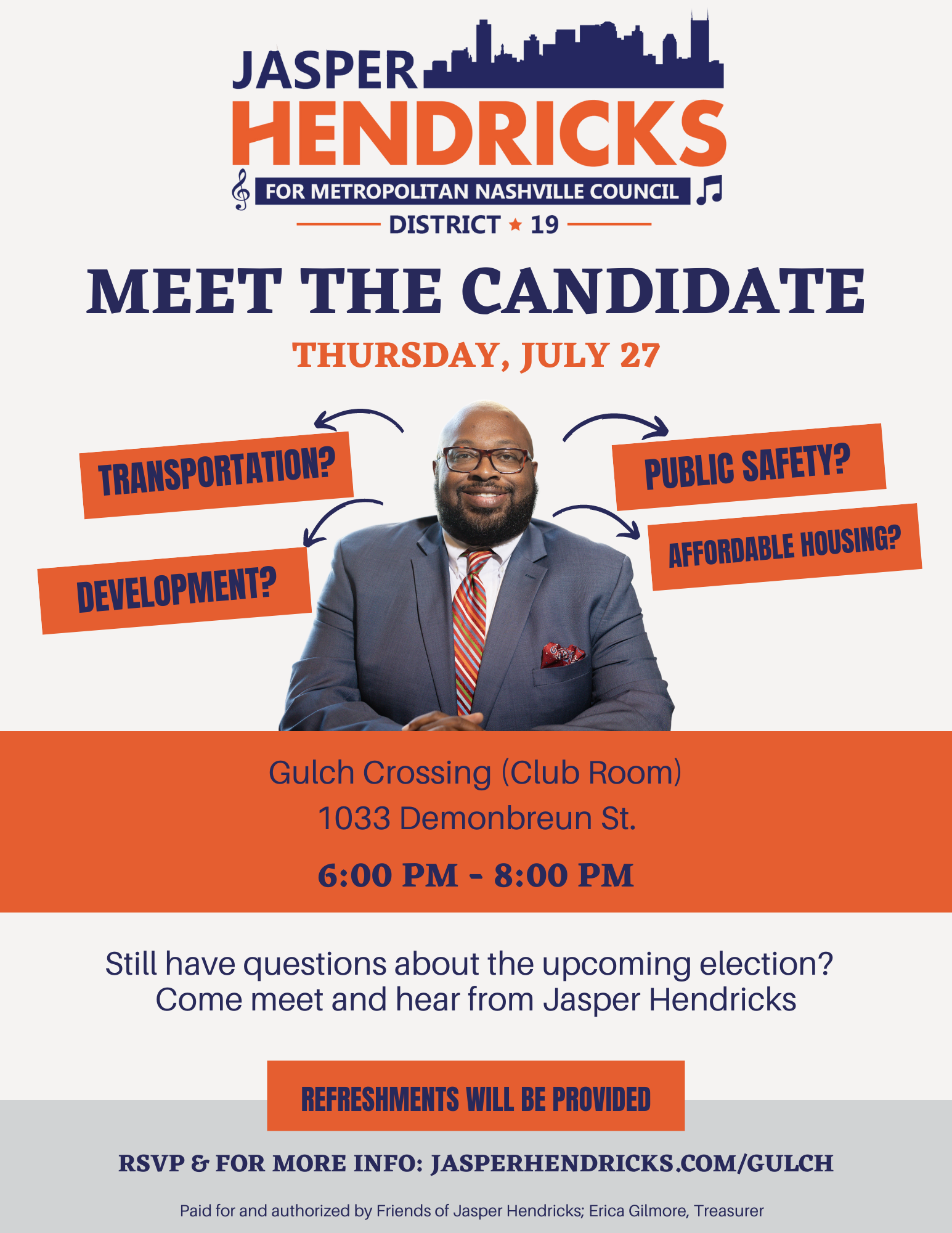 Events - Jasper Hendricks for Nashville Metro Council District 19