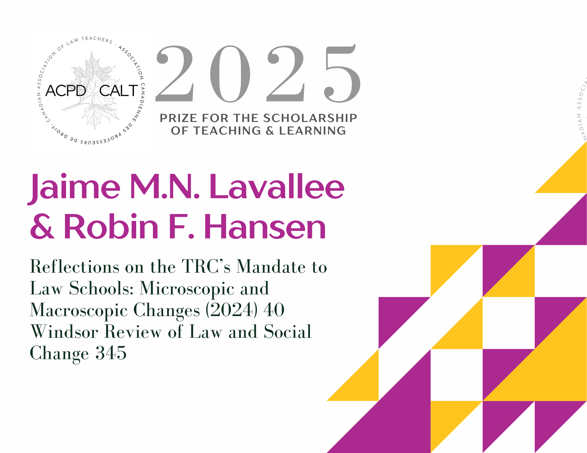 ACPD-CALT Awards 2025 - CALT - English