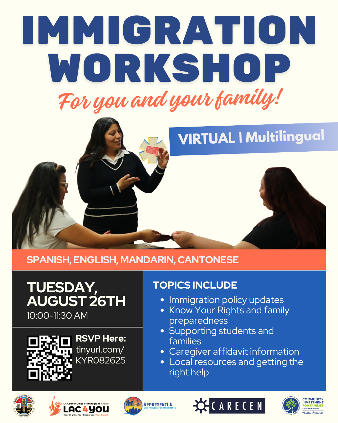 Virtual Immigration Workshop | August 26th, 2025 - Central American ...