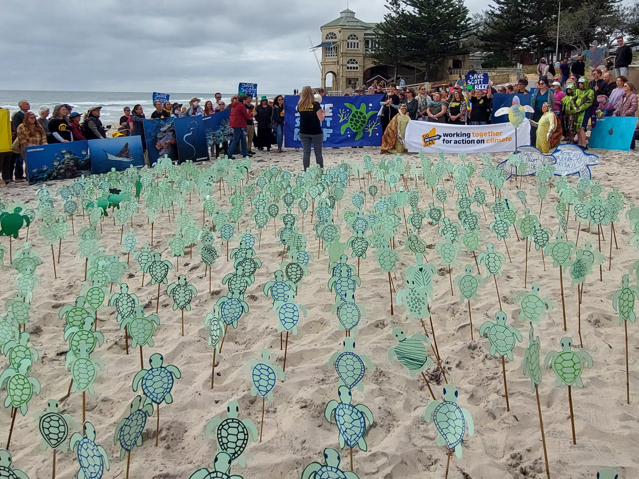 Perth Community Shows Up to Tell PM & Plibersek to Save Scott Reef