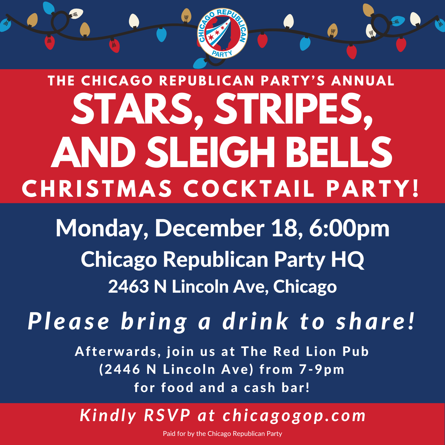Stars, Stripes, and Sleigh Bells: Christmas Party! - Chicago Republican ...