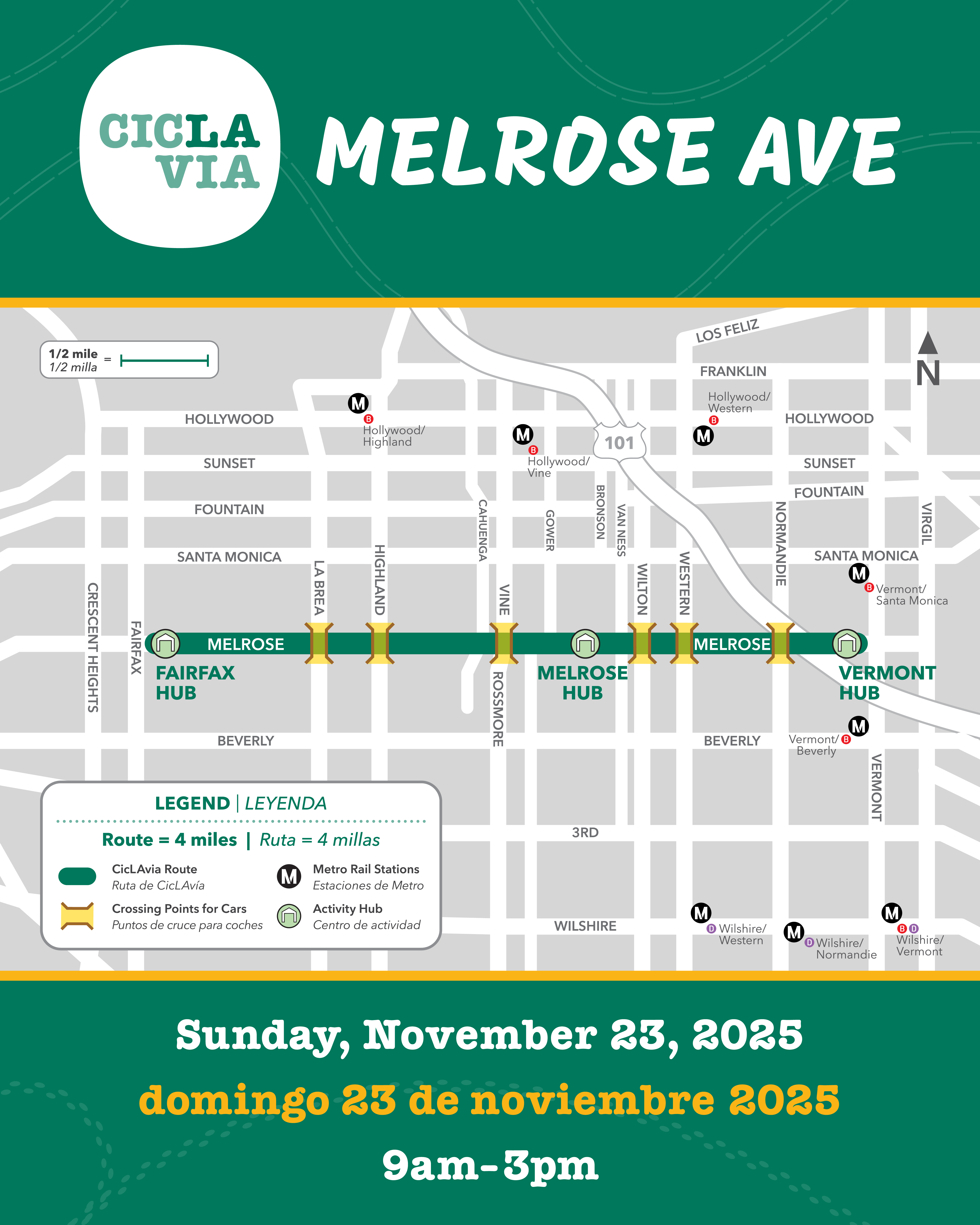CicLAvia—Melrose Ave | Los Angeles Open Streets Event Sun, November 23 ...
