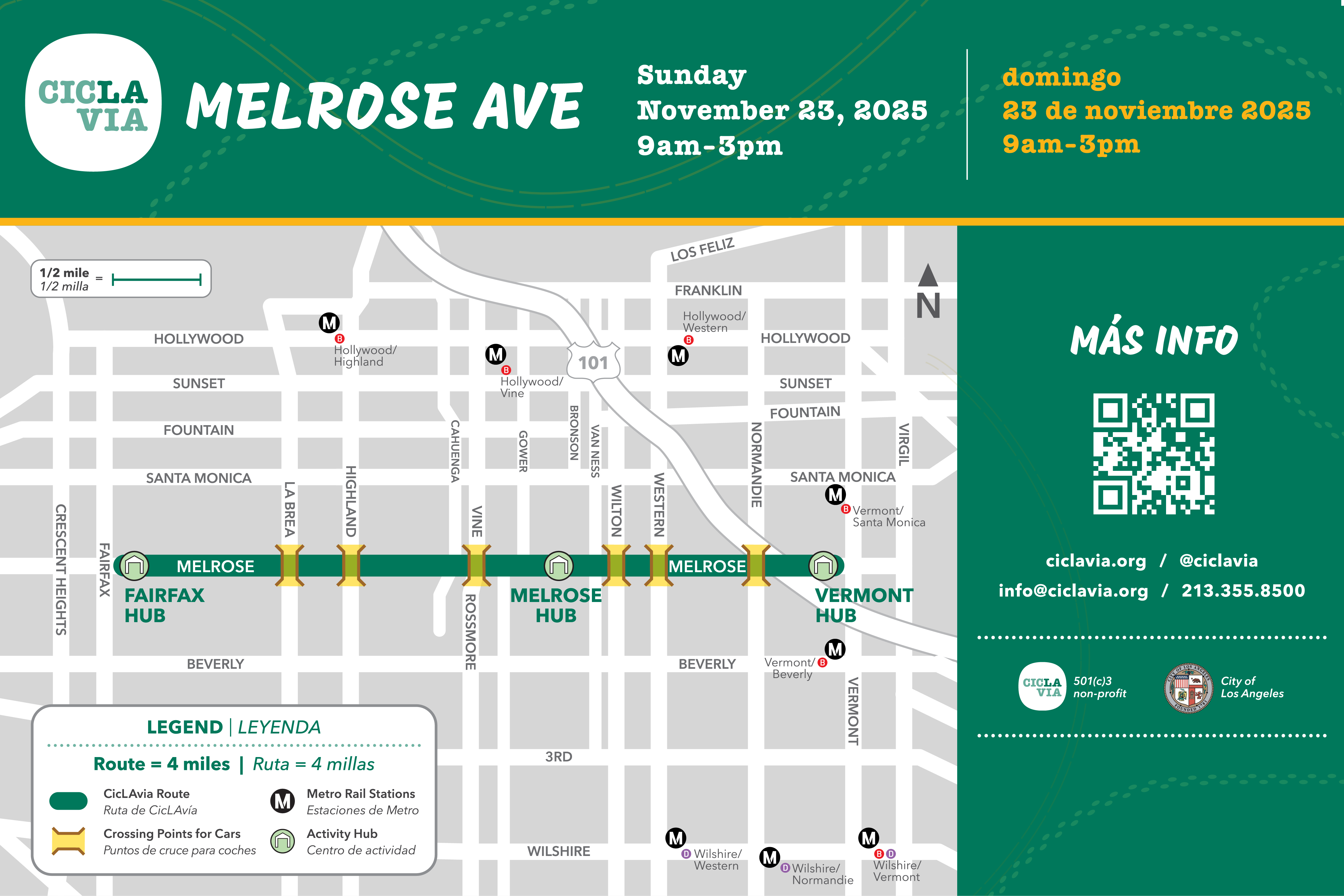 CicLAvia—Melrose Ave | Los Angeles Open Streets Event Sun, November 23 ...