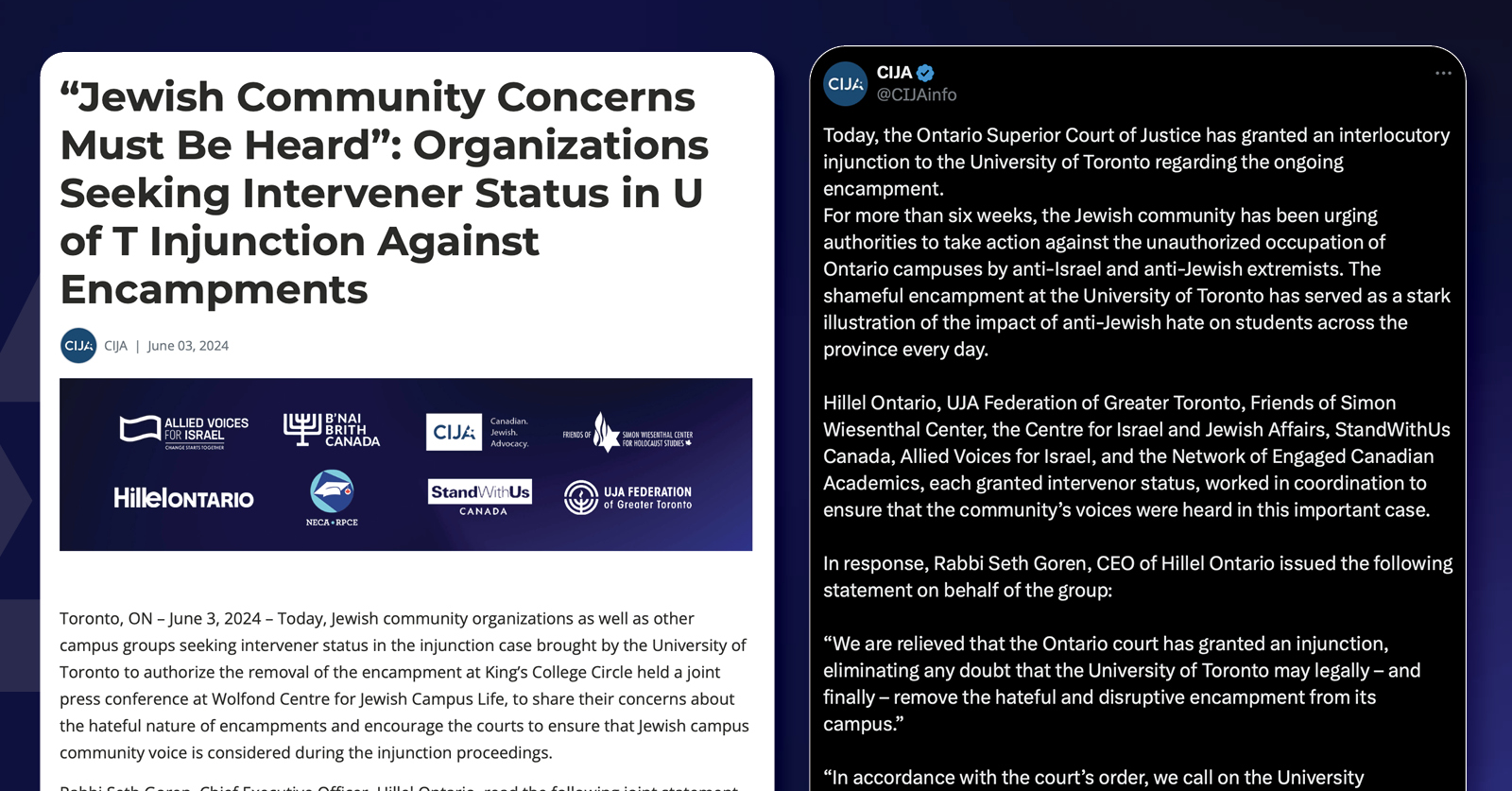 This Week in Canadian Jewish Advocacy, July 7, 2024 - CIJA - The Centre ...