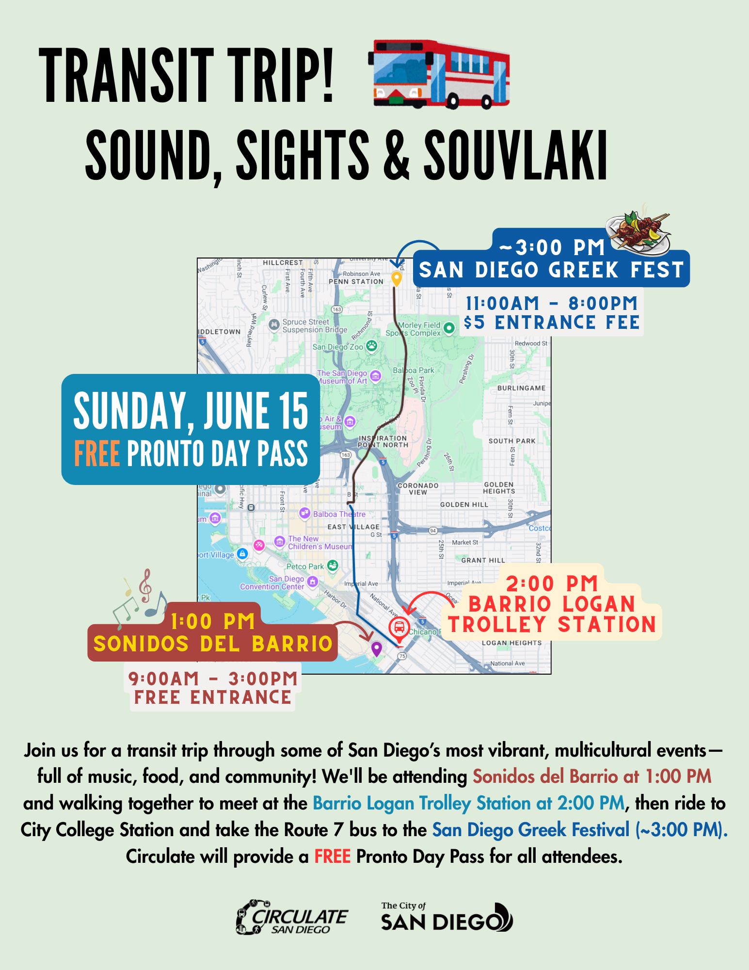 Transit Trip: Sound, Sights & Souvlaki! - Circulate San Diego