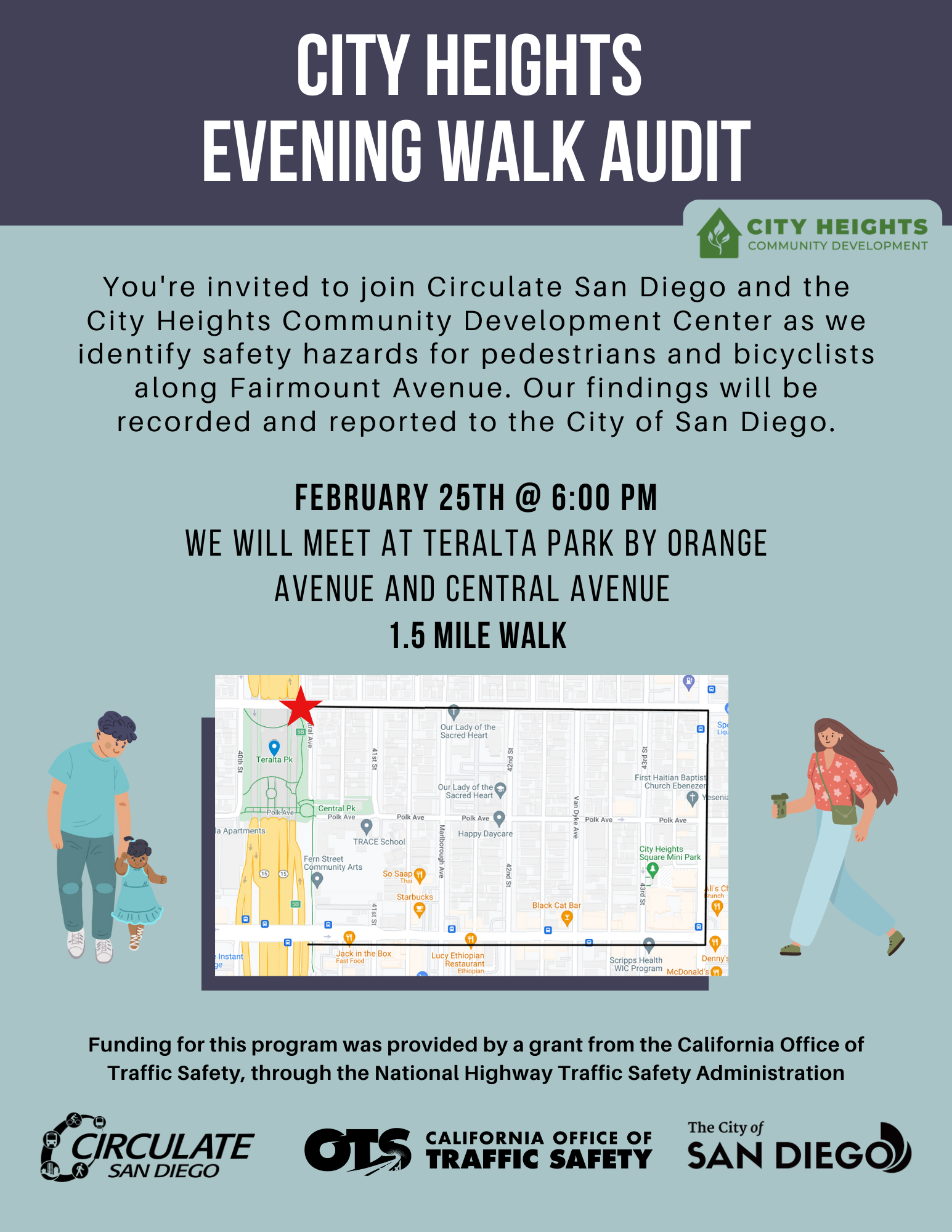 City Heights Evening Pedestrian Audit - Circulate San Diego