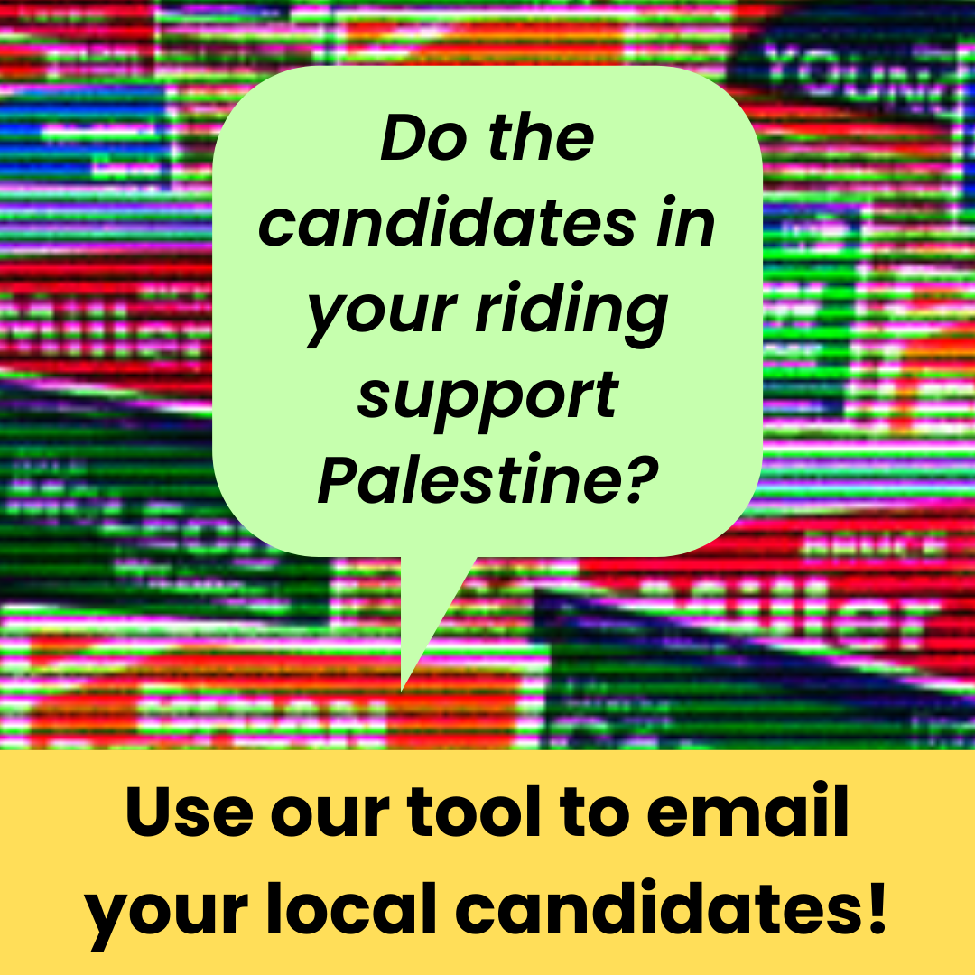 Send an email now: Challenge your local candidates on Palestine ...