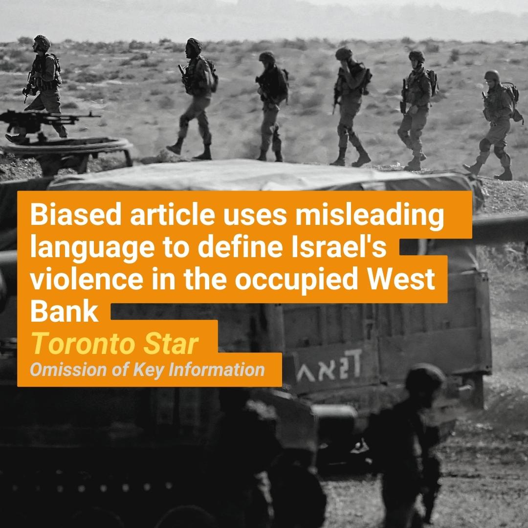 Biased article uses misleading language to define Israel's violence in ...