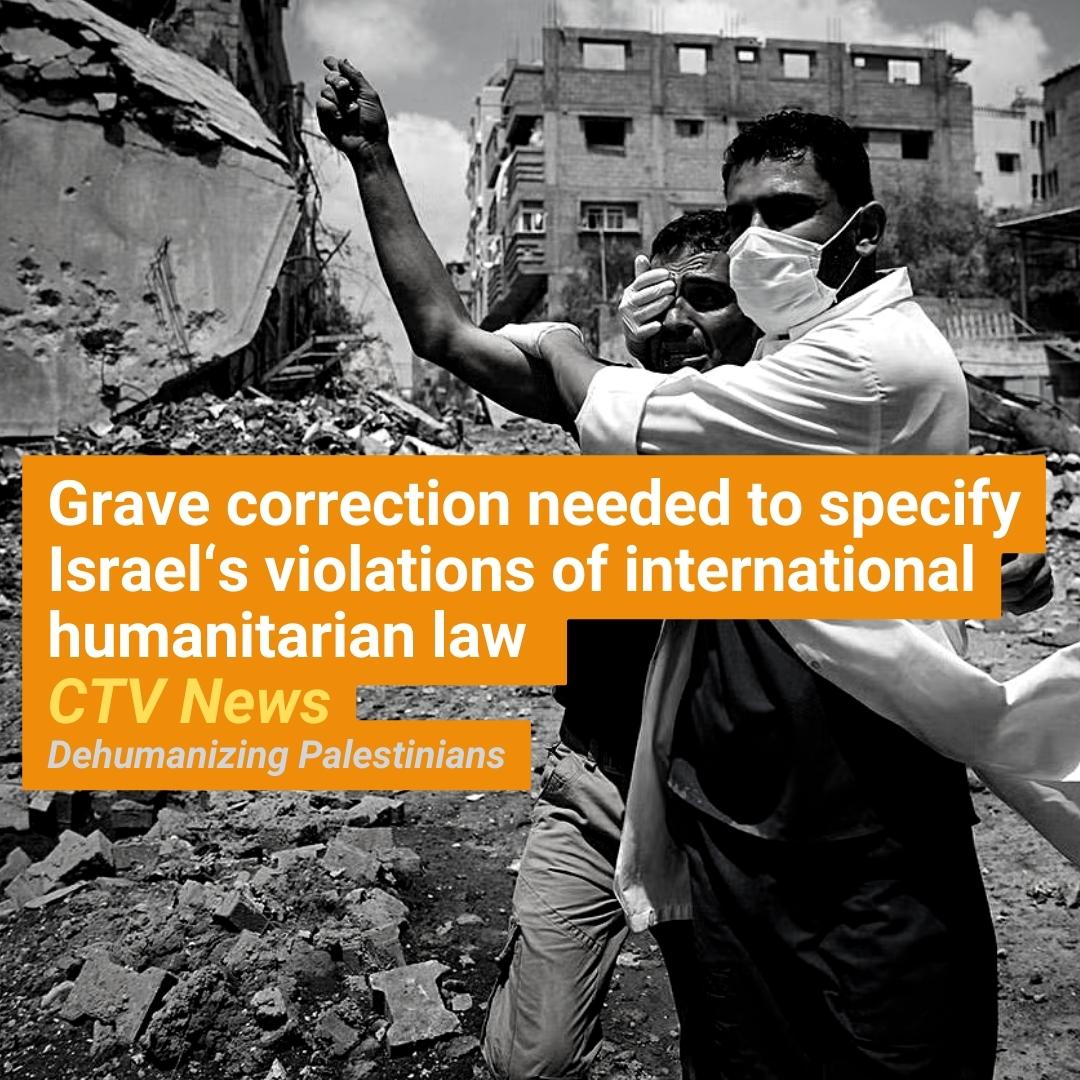Grave correction needed to specify Israel‘s violations of international ...