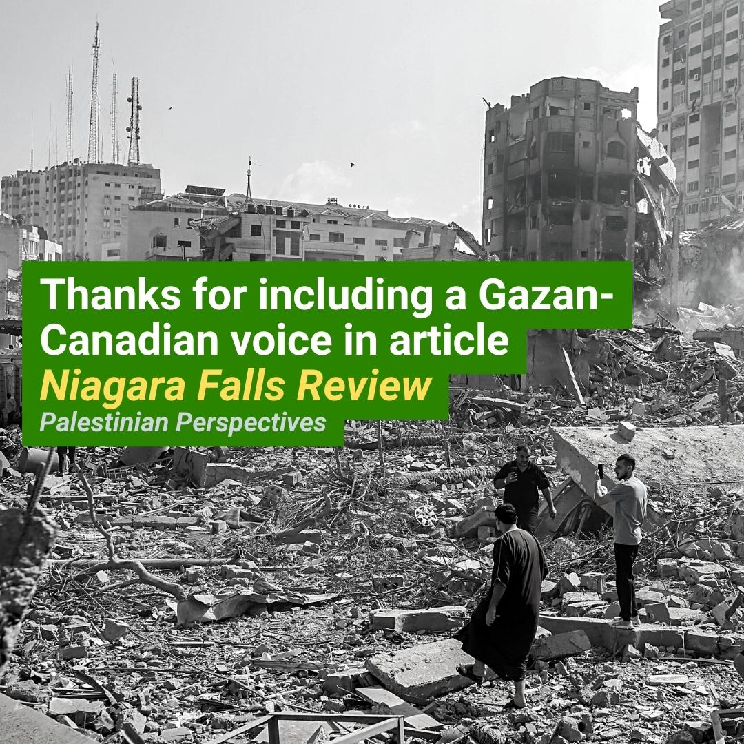 Thanks for including a Gazan-Canadian voice in article - The Media ...
