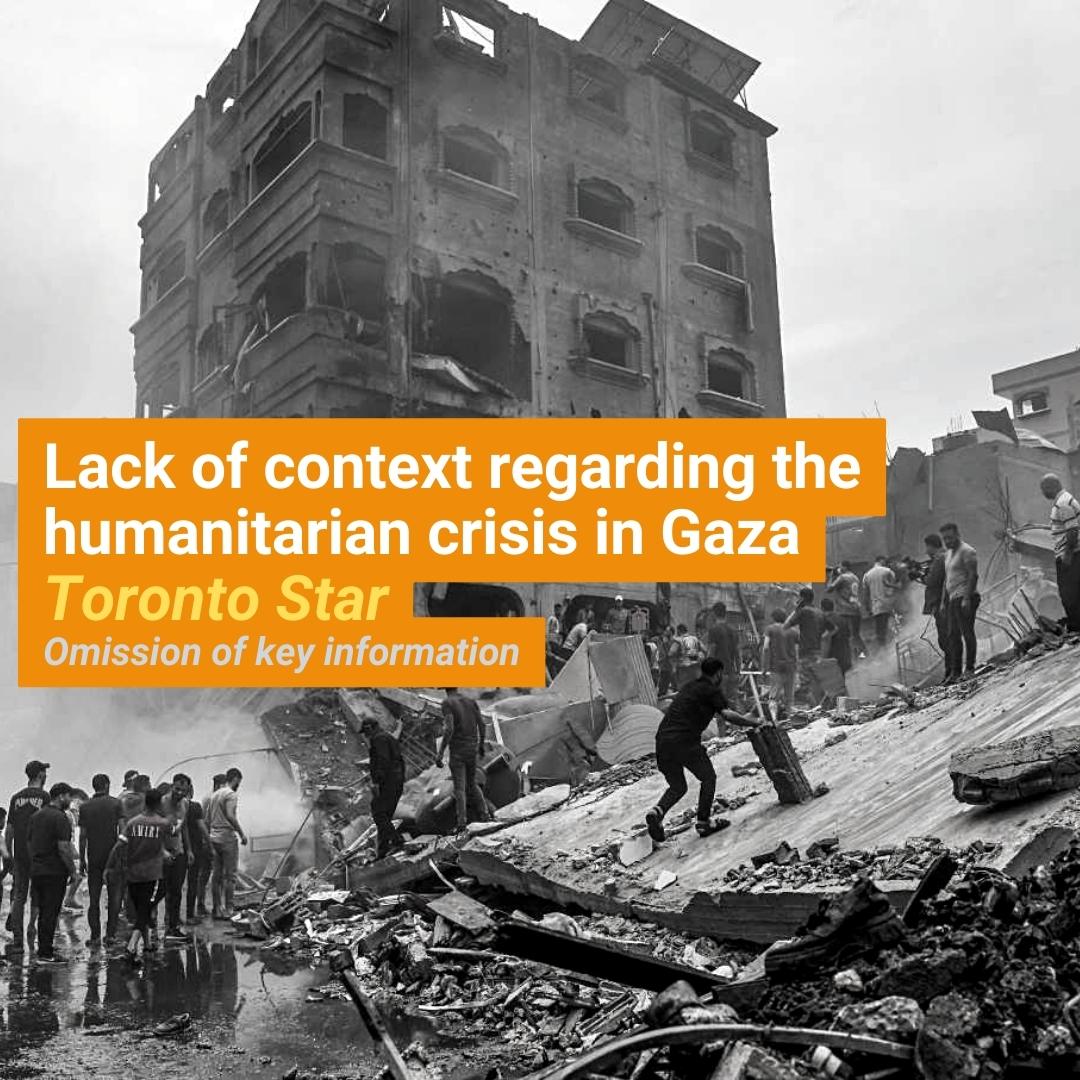 Lack of context regarding the humanitarian crisis in Gaza - The Media ...