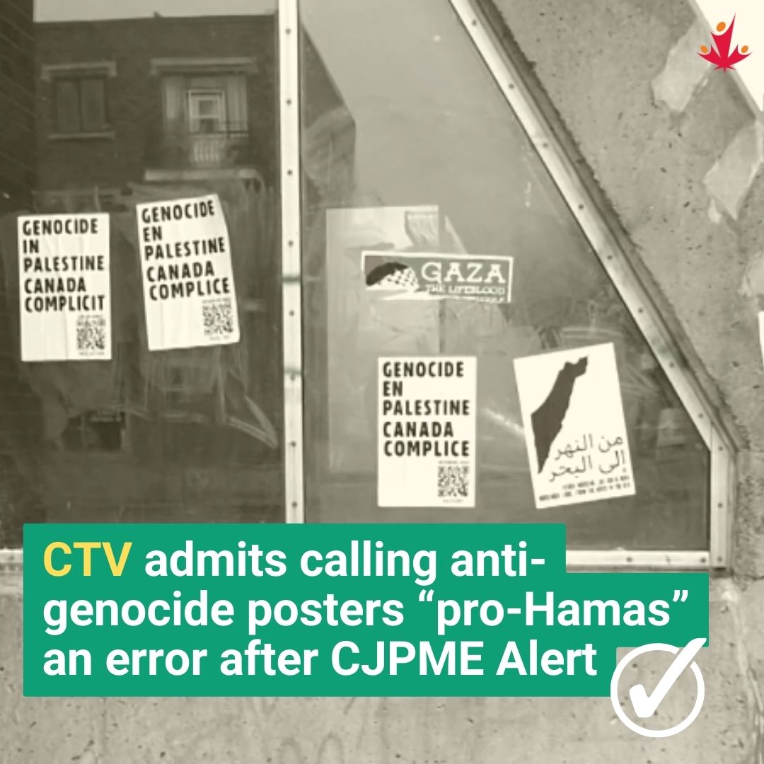 CTV admits calling anti-genocide posters “pro-Hamas” an error after ...