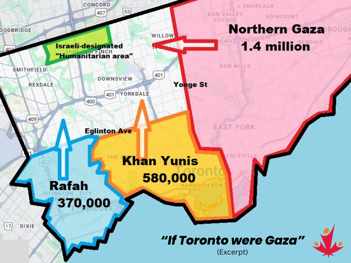 “If Toronto were Gaza”: Infographic highlights absurd injustice of Gaza ...