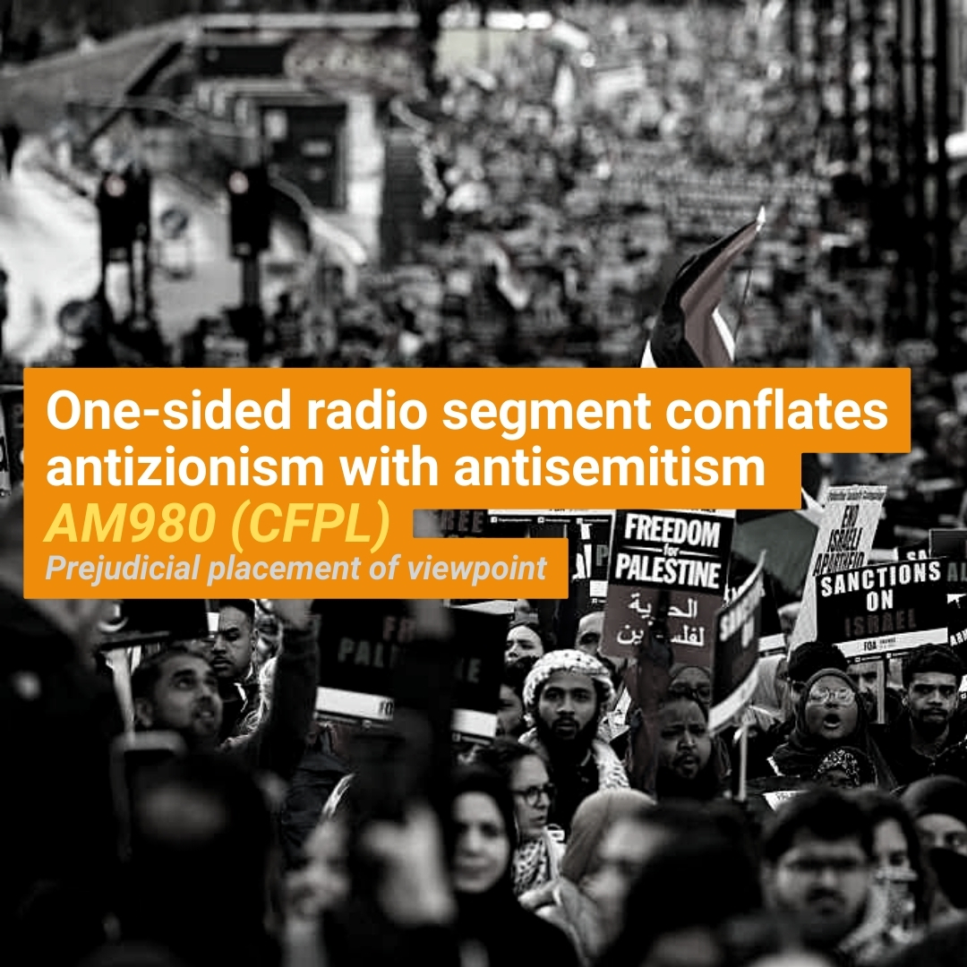 One-sided radio segment conflates antizionism with antisemitism - The ...