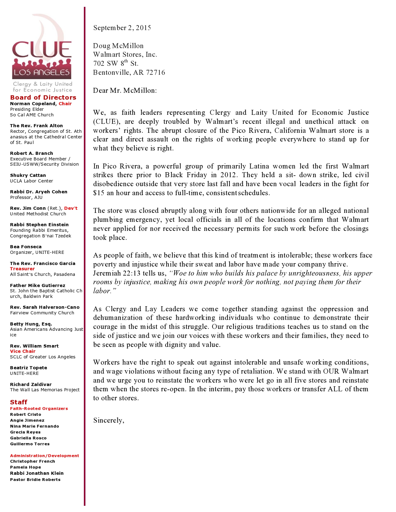 Walmart Petition - CLUE