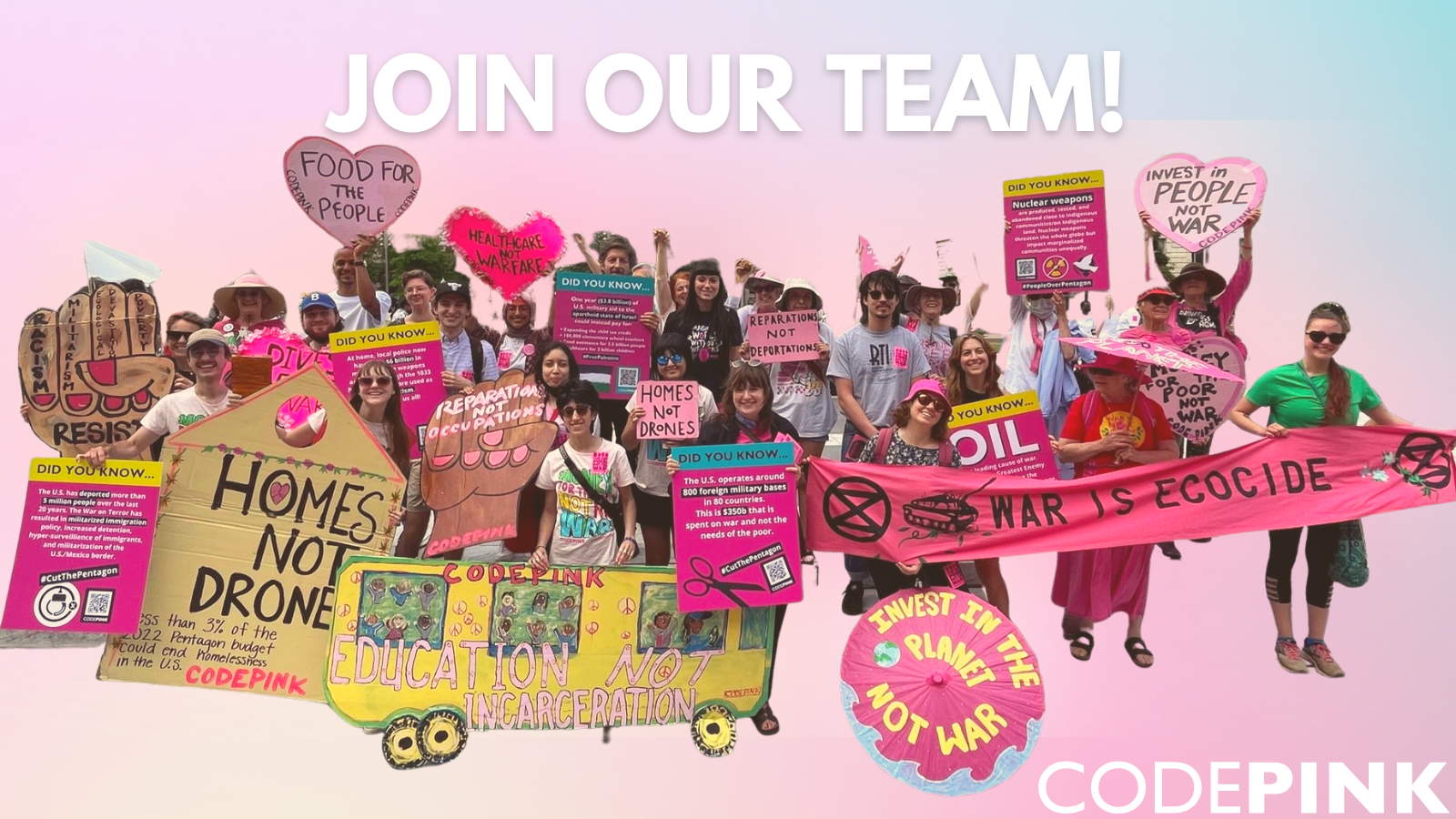 Jobs and Internships - CODEPINK - Women for Peace