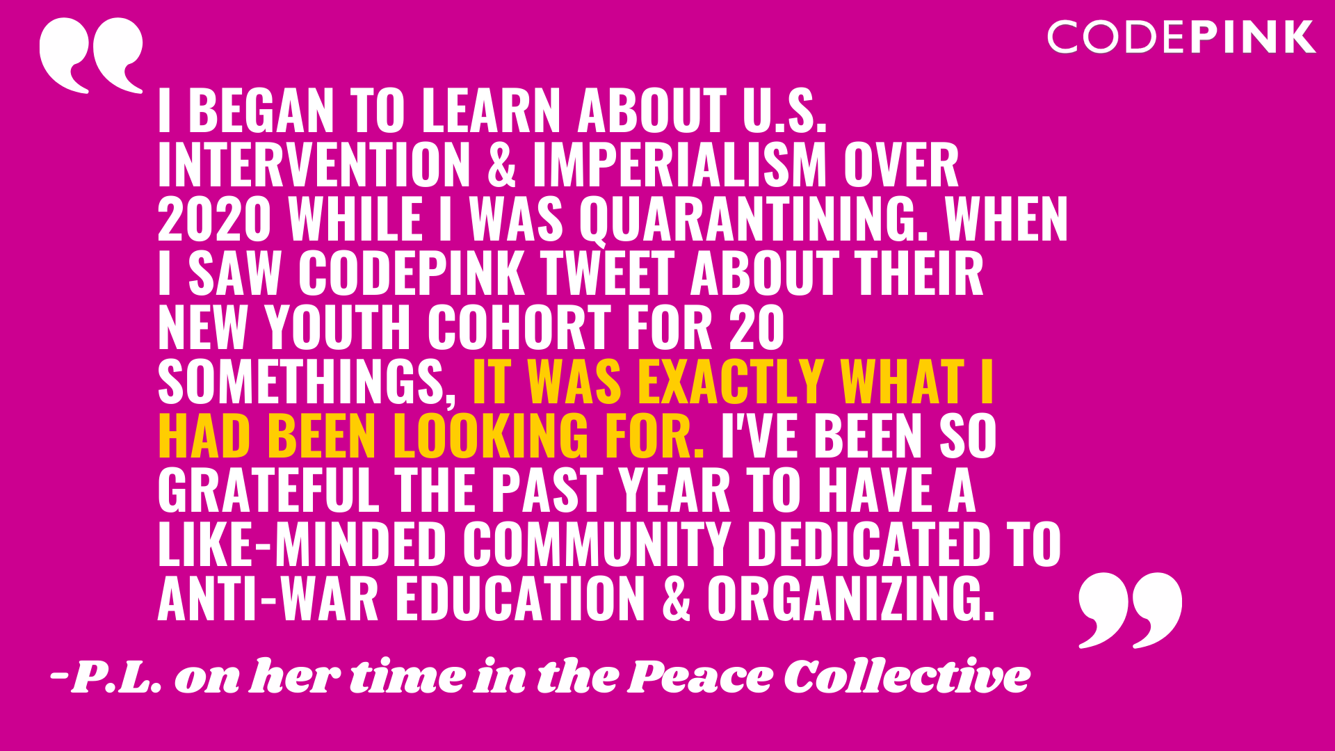 Happy Anniversary to the Peace Collective - CODEPINK - Women for Peace