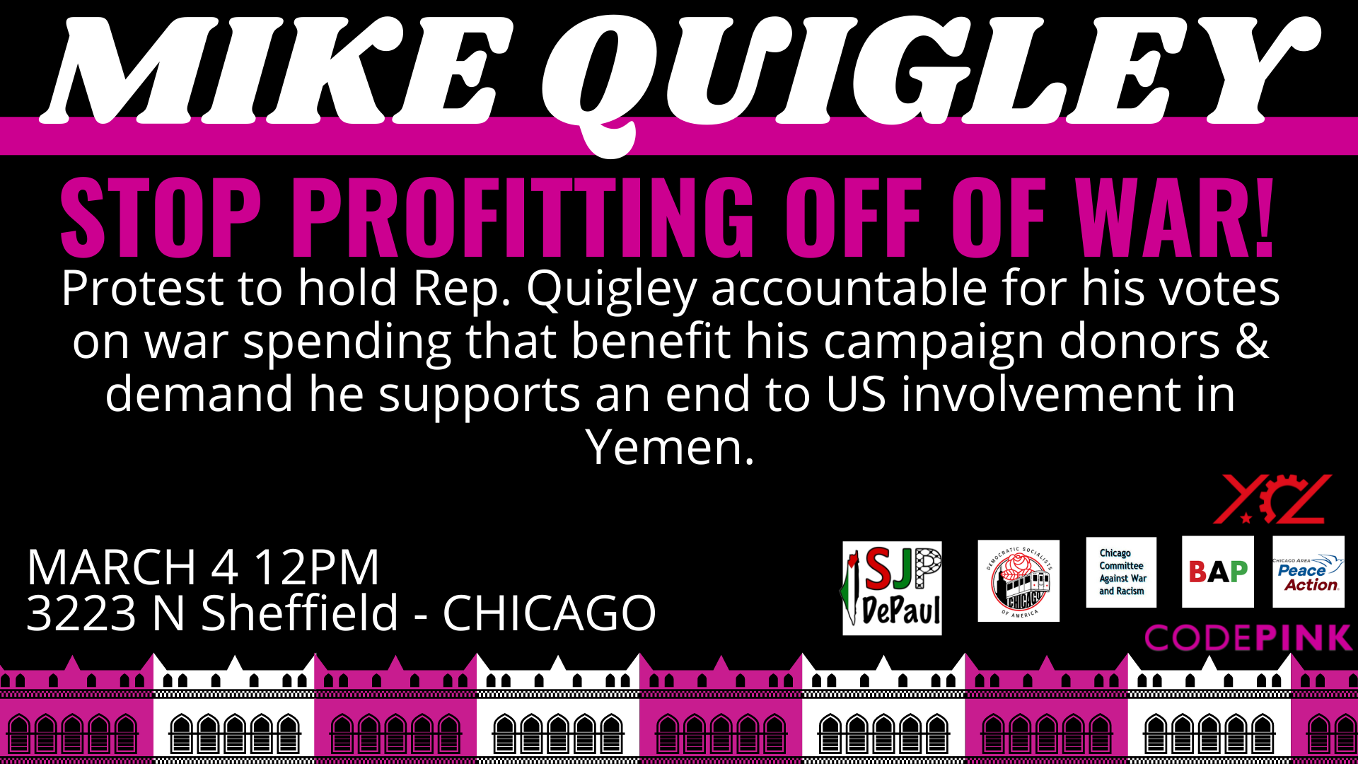 Hold Rep. Quigley Accountable for War Profiteering! - CODEPINK - Women ...