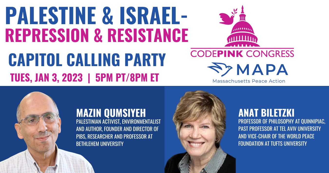 CODEPINK Congress Action: January 3, 2023