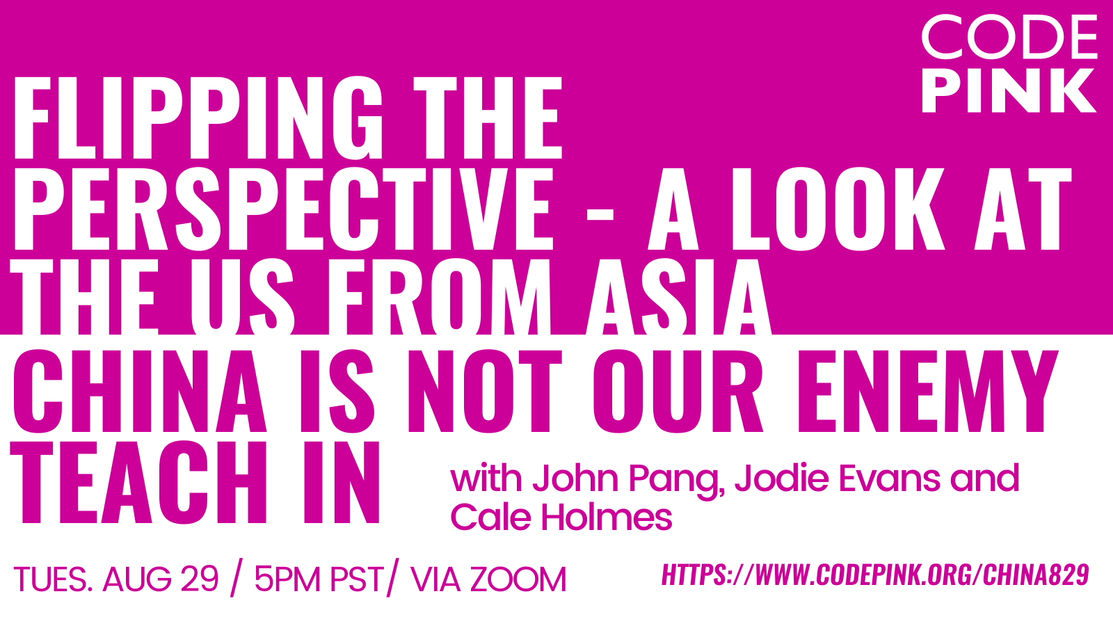 Flipping The Perspective A Look At The Us From Asia Codepink