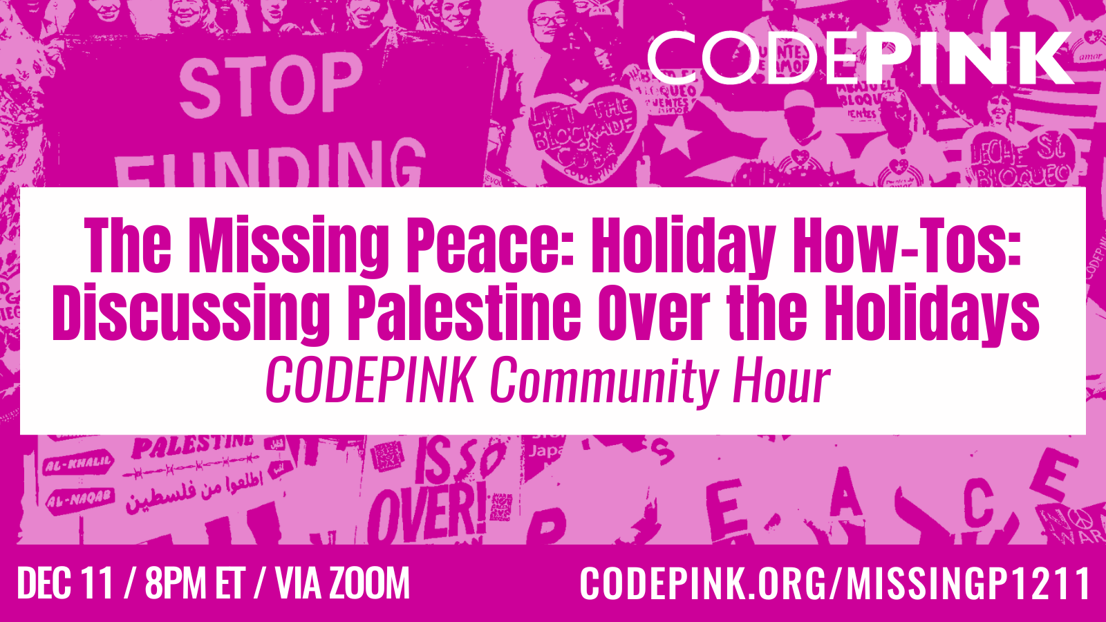 The Missing Peace: Holiday How-Tos: Discussing Palestine Over the ...