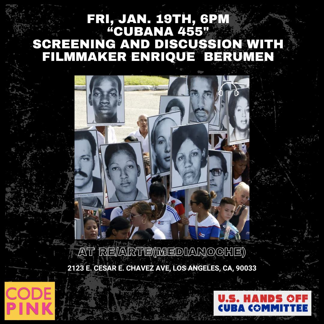 Cubana 455 Screening and Q&A with Filmmaker: LA - CODEPINK - Women for ...