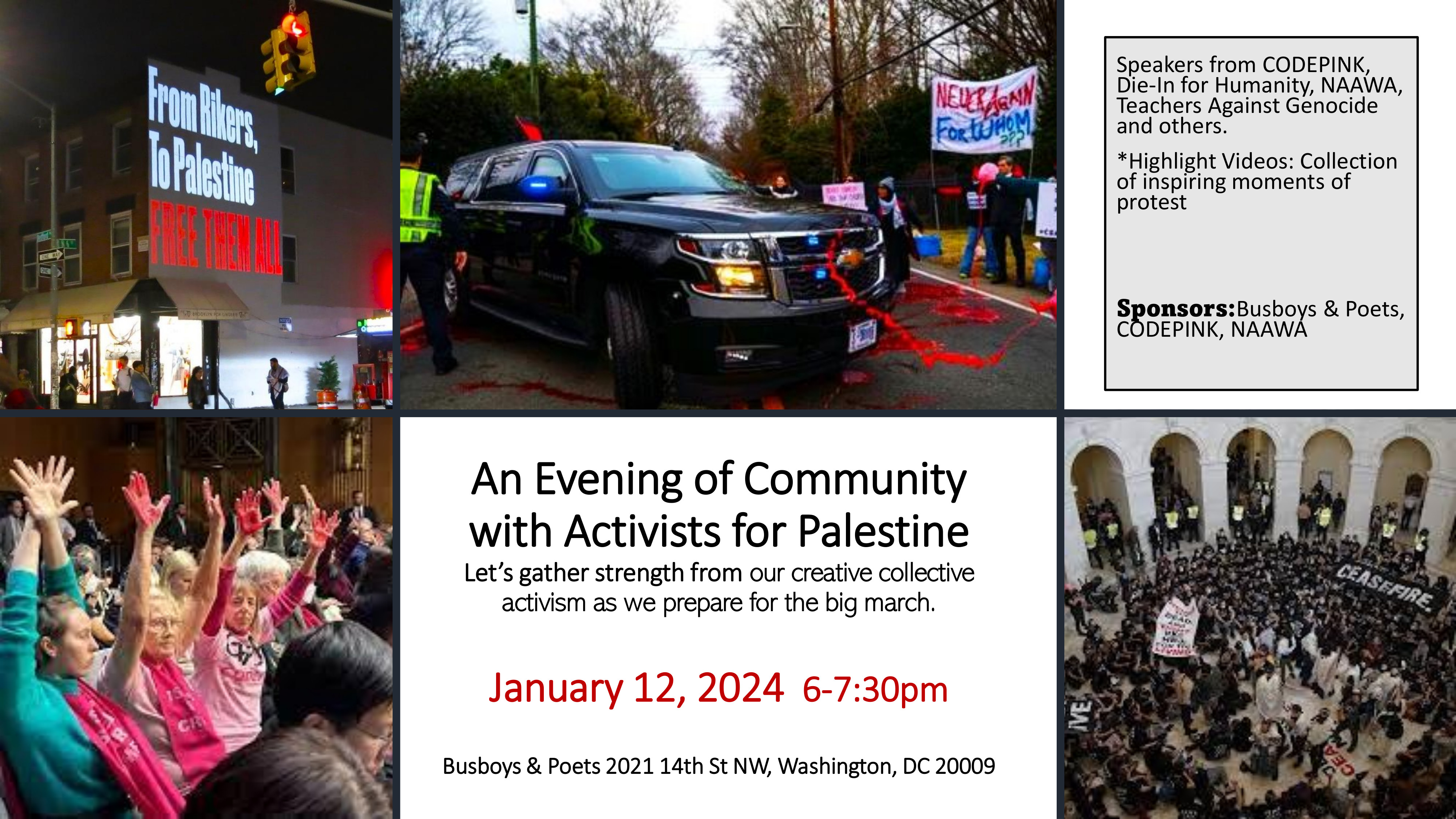 DC Community Gathering for Palestine - CODEPINK - Women for Peace