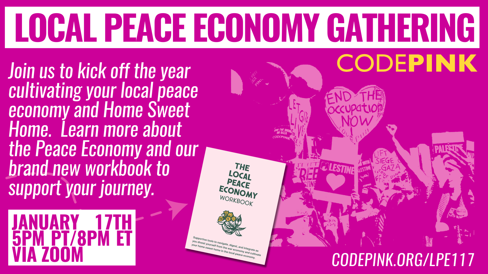 Local Peace Economy Meeting - Jan 17 - CODEPINK - Women for Peace