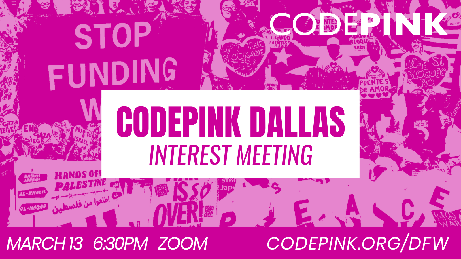 CODEPINK Dallas Regional Interest Meeting