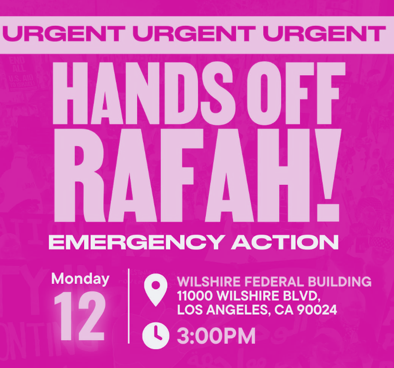 Hands Off Rafah Protest: LA - CODEPINK - Women for Peace