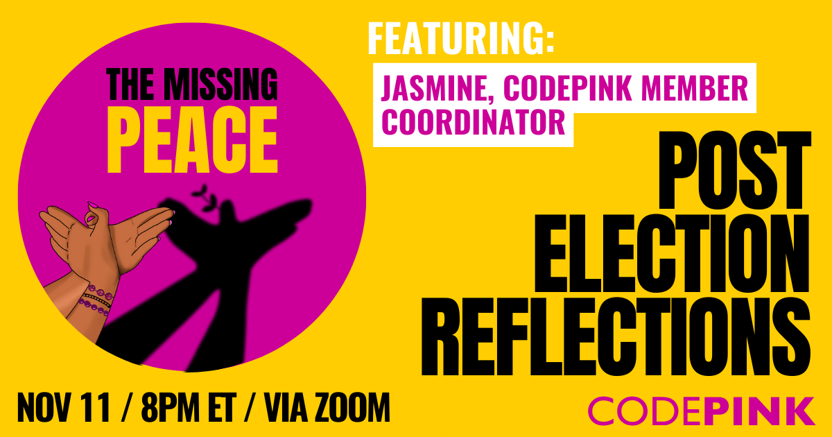 Missing Peace Mondays: Post Election Reflections 11/11