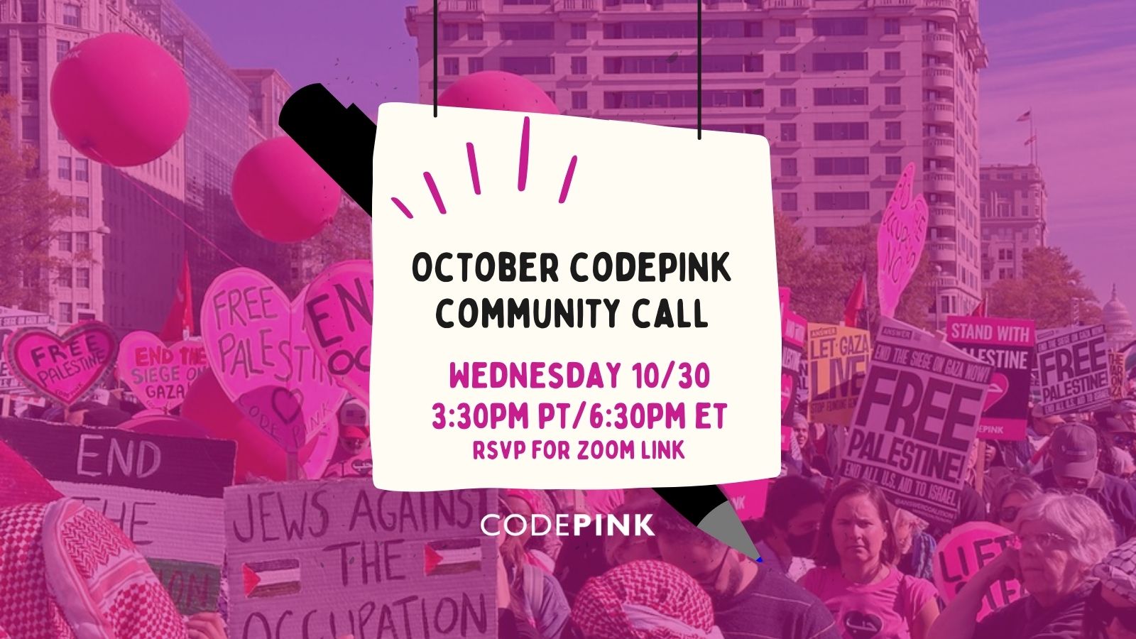 CODEPINK October Community Call - CODEPINK - Women for Peace