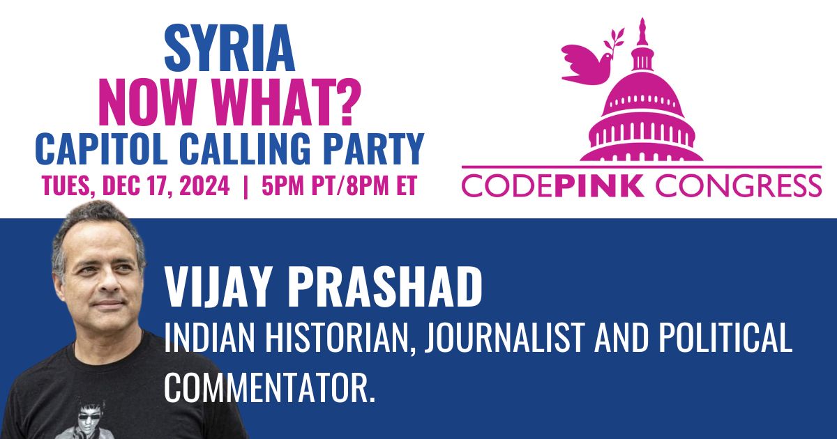 CODEPINK Congress: Syria - Now What? - CODEPINK - Women for Peace