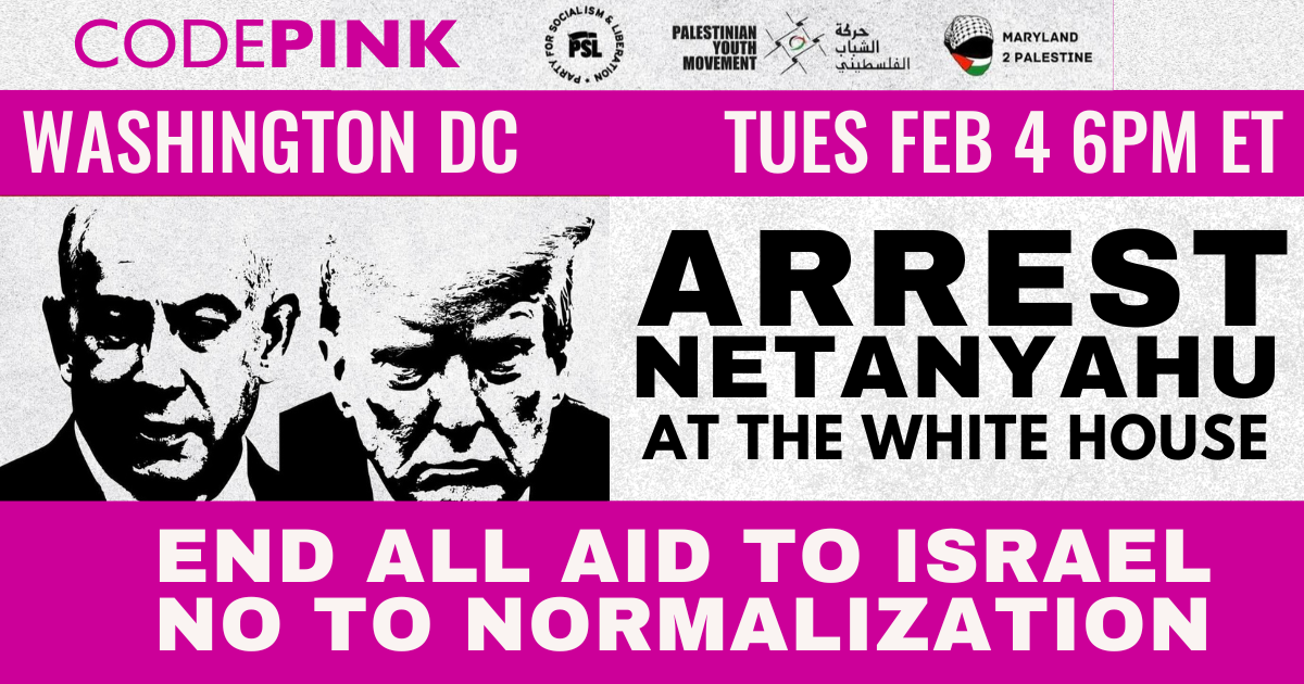 "Arrest Netanyahu! No war criminals in our city!" Peace Activists to ...