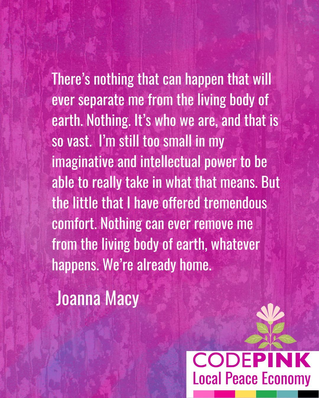 Joanna Macy - Presente! - CODEPINK - Women for Peace