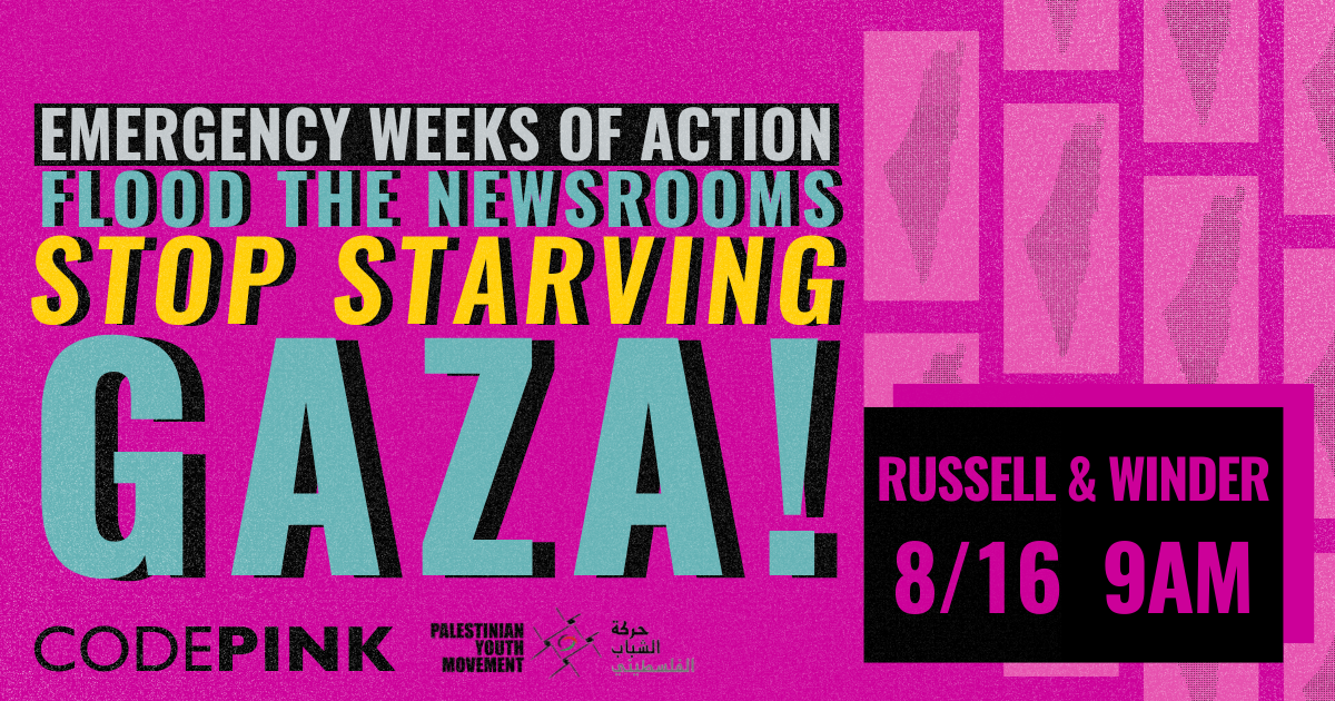 Detroit Emergency Protest: Stop Starving Gaza! - CODEPINK - Women for Peace