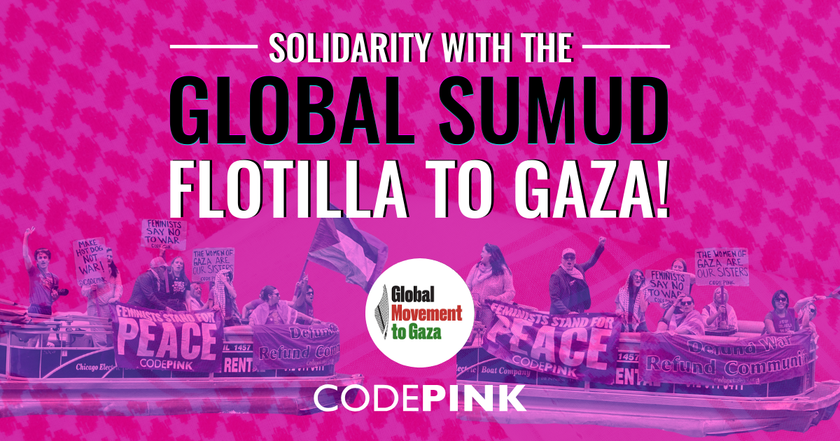 Solidarity with the Global Sumud Flotilla to Gaza! - CODEPINK - Women ...