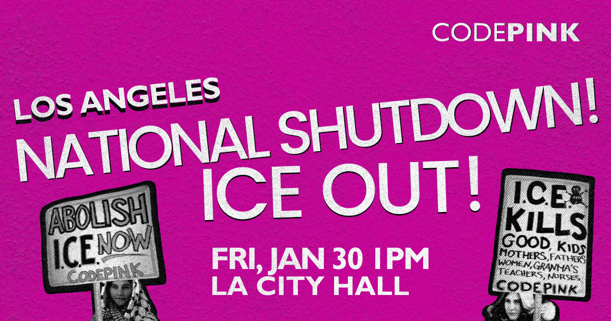 LA Stands with Minnesota! ICE Out! - National Shutdown - CODEPINK ...
