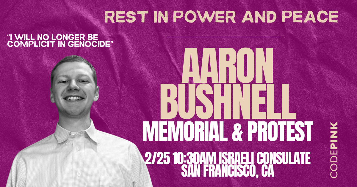 Bay Area Peace Activists to Hold Memorial to Aaron Bushnell on Two-Year ...